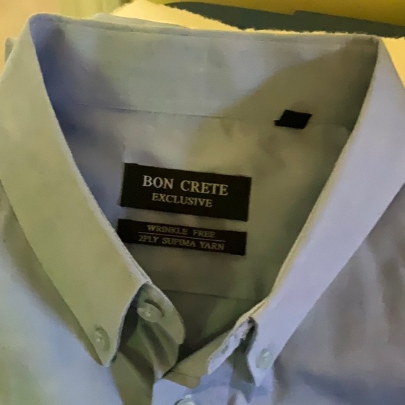 Bon Crete | Shirts | Mens Button Down Shirt 2 Ply Supima Yarn 7 1235 ...